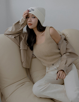 【現貨】溫柔系小姐姐水貂毛背心 - SWEESA